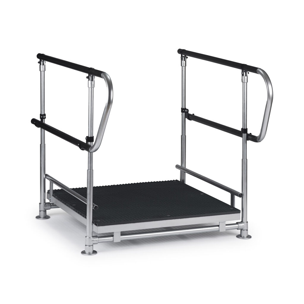 Slip Resistant Half Steps With Handrails - Ramps For Access